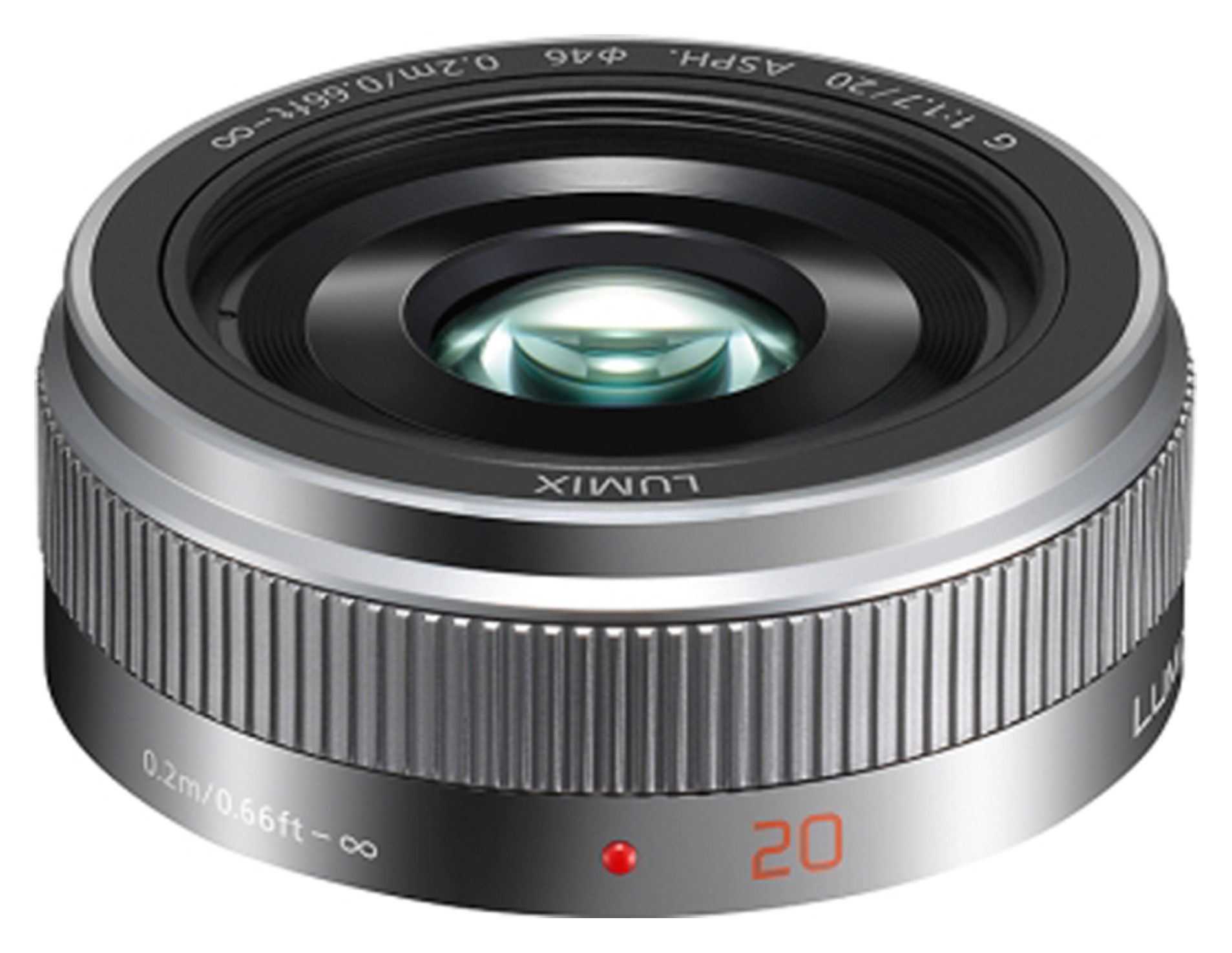 Panasonic 20mm f1.7 II Pancake lens, Silver - Castle Cameras