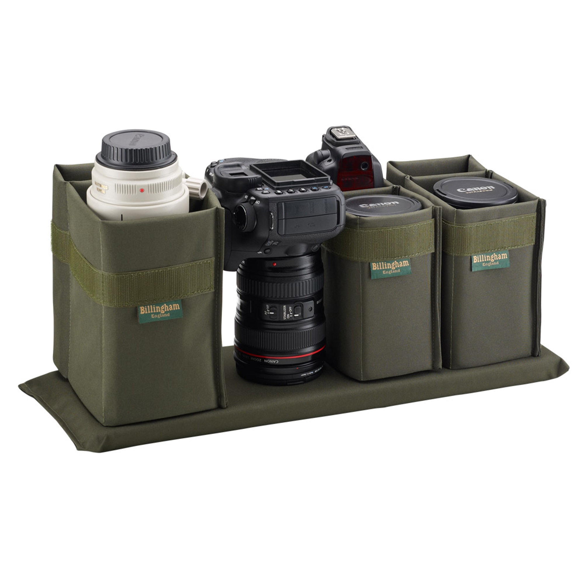 Billingham 555 MKII Shoulder bag, Khaki Canvas-Tan Trim - Castle Cameras