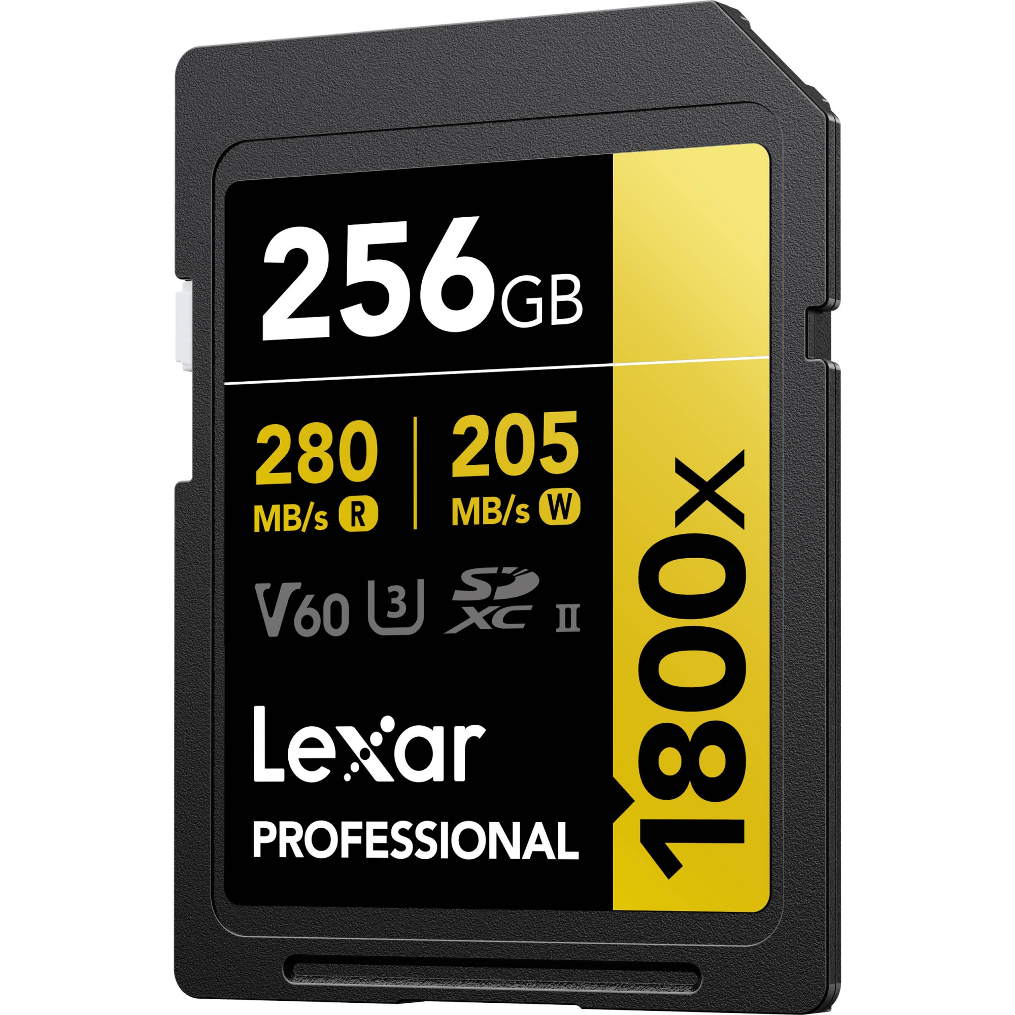 Lexar 256GB SDXC Gold UHS-II R280/W205MB/s V60 - Castle Cameras